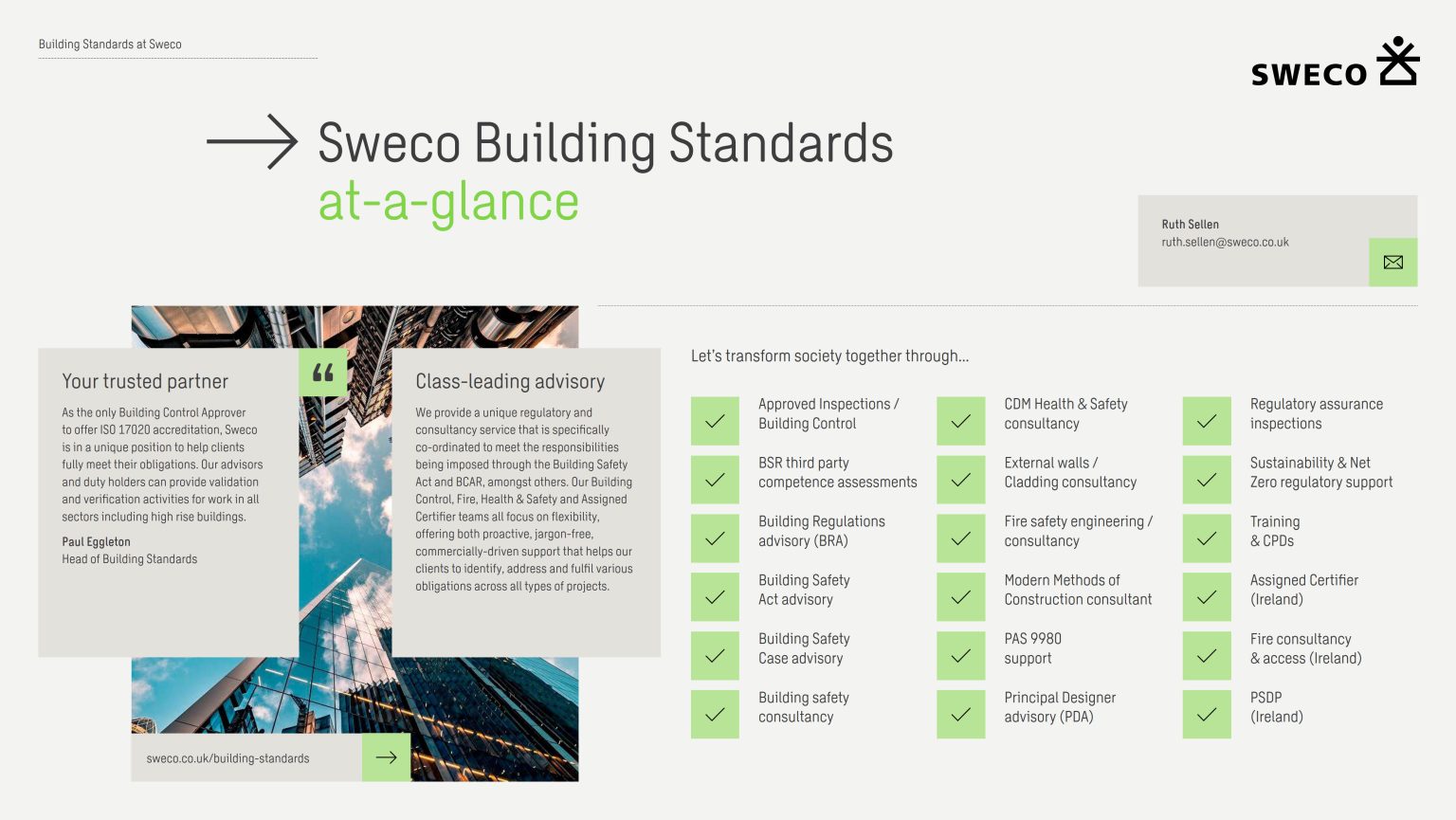 Building Standards Consultancy | Sweco UK
